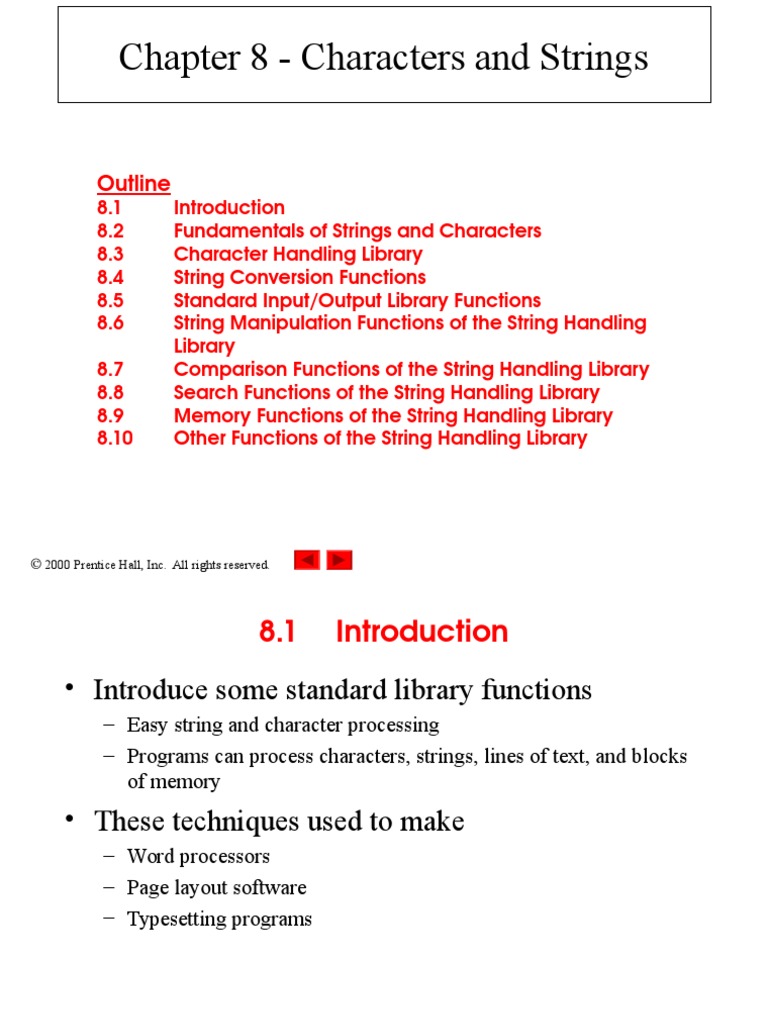 C Chap08 Pdf String Computer Science C Programming Language 0411