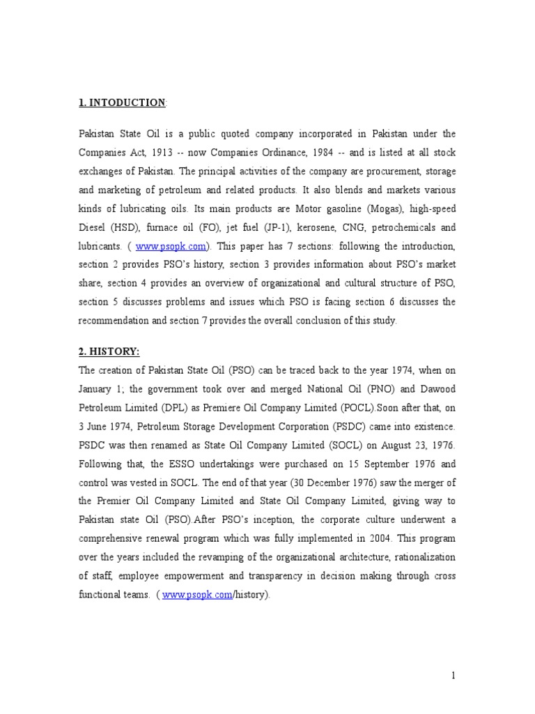 PSO Report HRM | PDF | Economies | Business