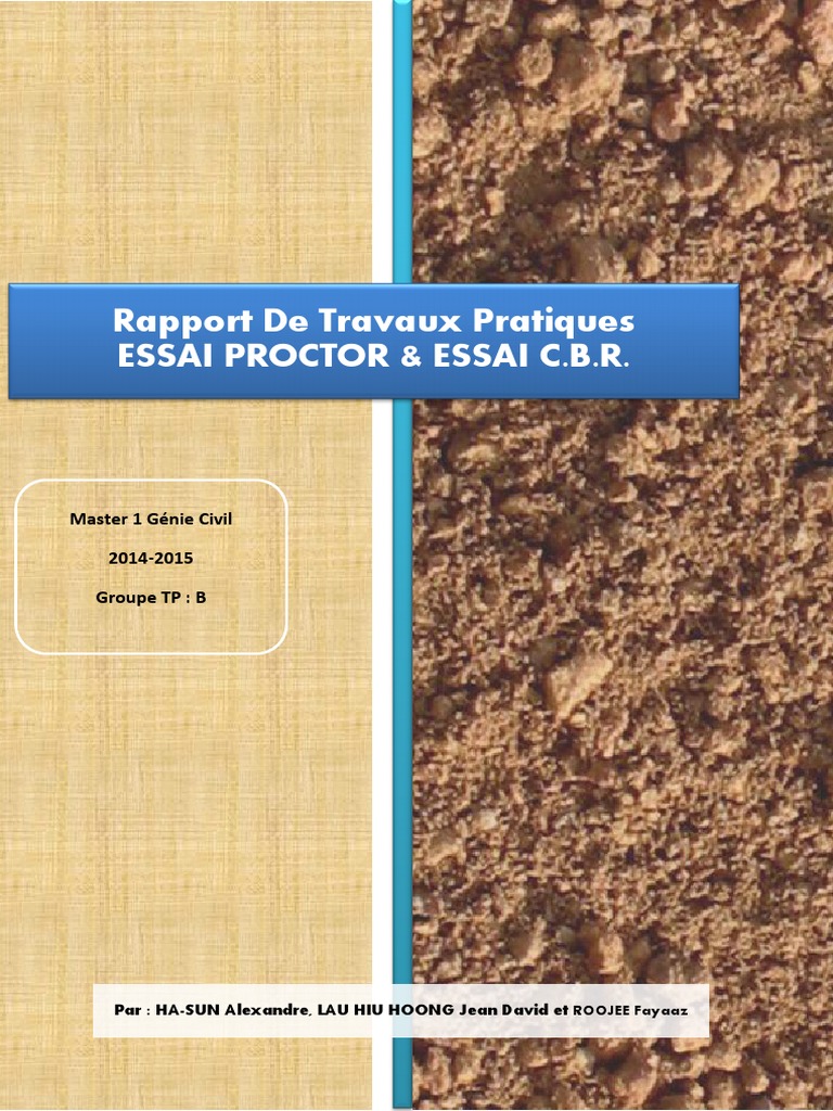 Essai Proctor et CBR en Génie Civil | PDF | Méthodes d'évaluation | La ...