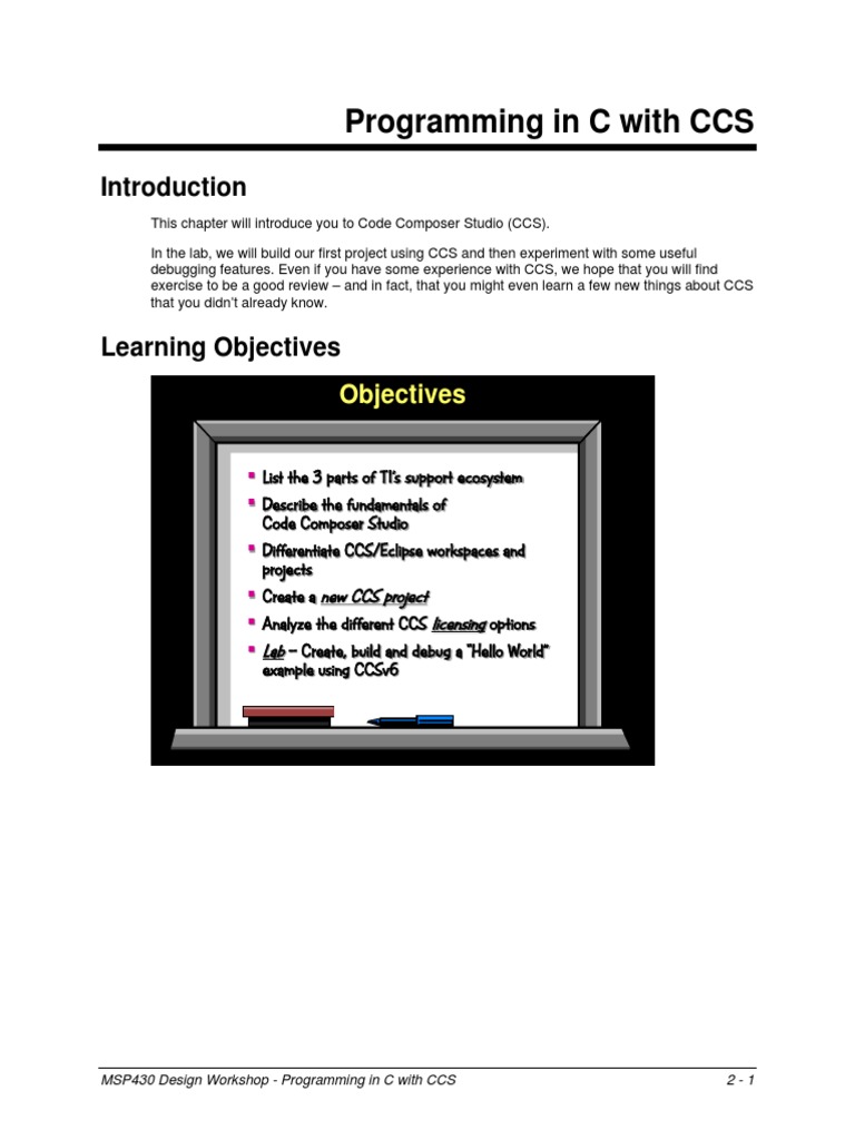 Msp430m02 Ccs Pdf C Programming Language Integrated Development 2412
