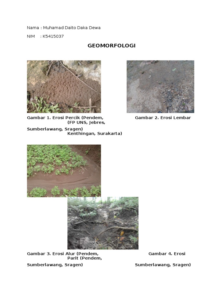Macam-Macam Erosi | PDF