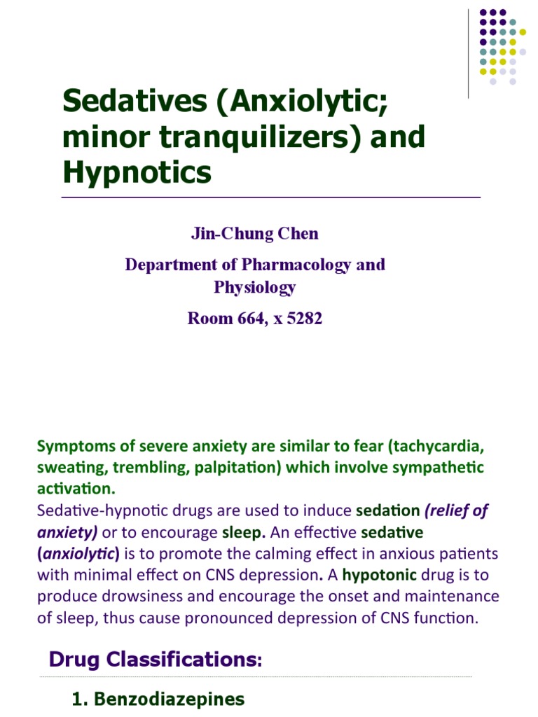 Classification of Minor Tranquilizers | PDF | Benzodiazepine | Drugs ...