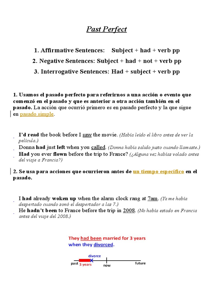 Past Perfect | PDF | Linguistic Morphology | Linguistic Typology