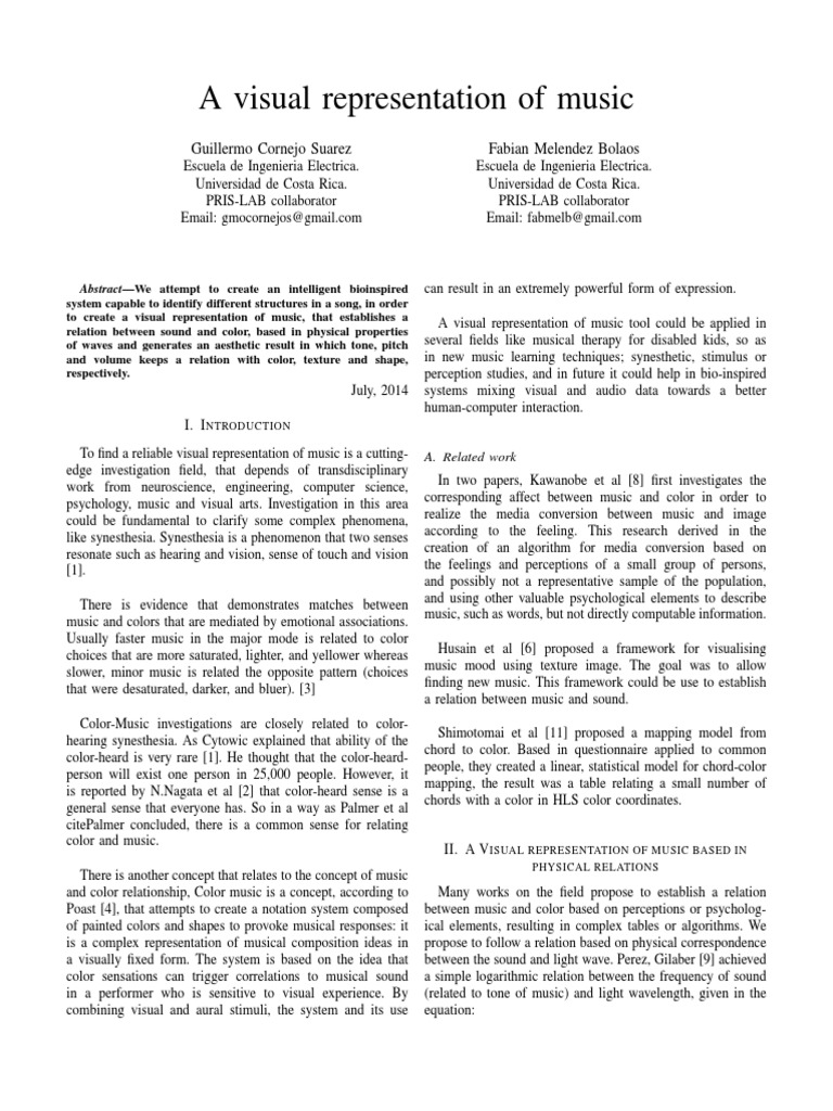 A Visual Representation of Music | PDF | Language Arts & Discipline | Art