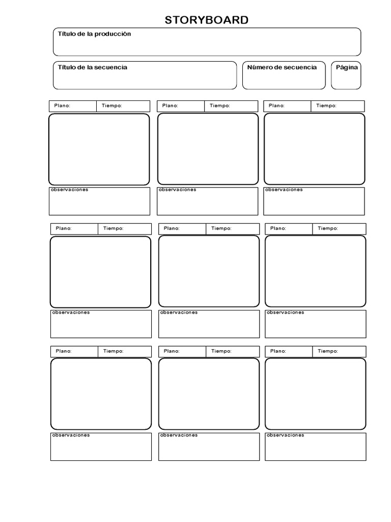 Plantilla Storyboard | PDF