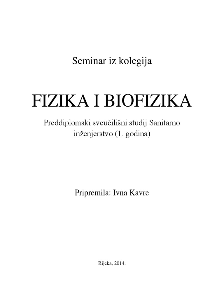 Biofizika | PDF