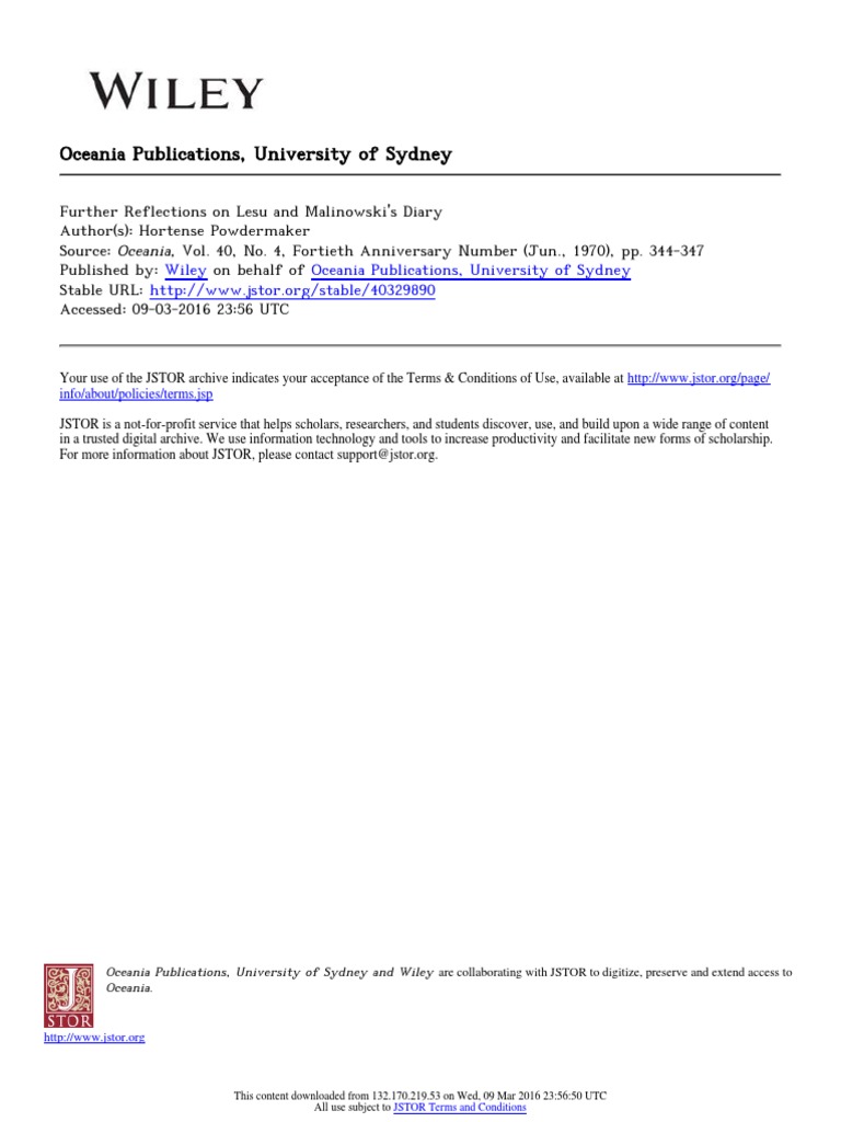 Malinowski Revisited | PDF | Field Research | Anthropology