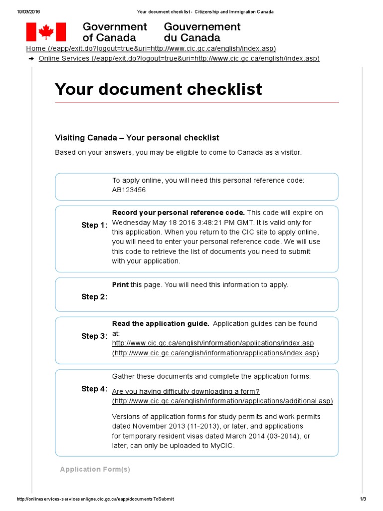 Canada Visitor Visa Document Guide | PDF | Travel Visa | Immigration