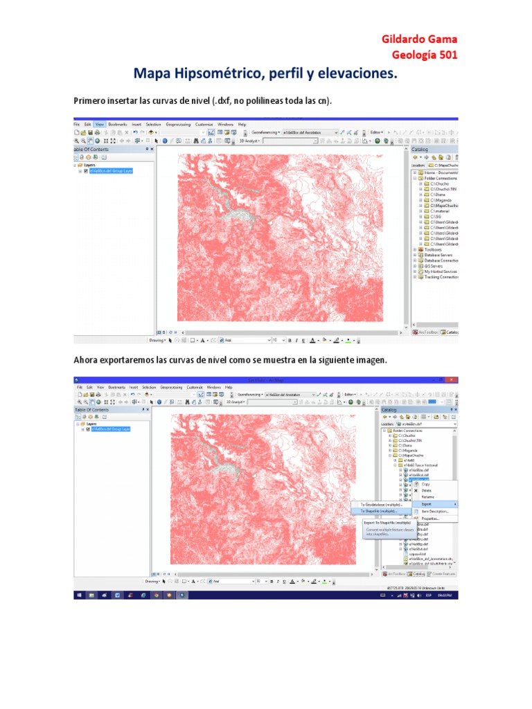 Creación de un mapa hipsométrico, perfil y elevaciones utilizando ...