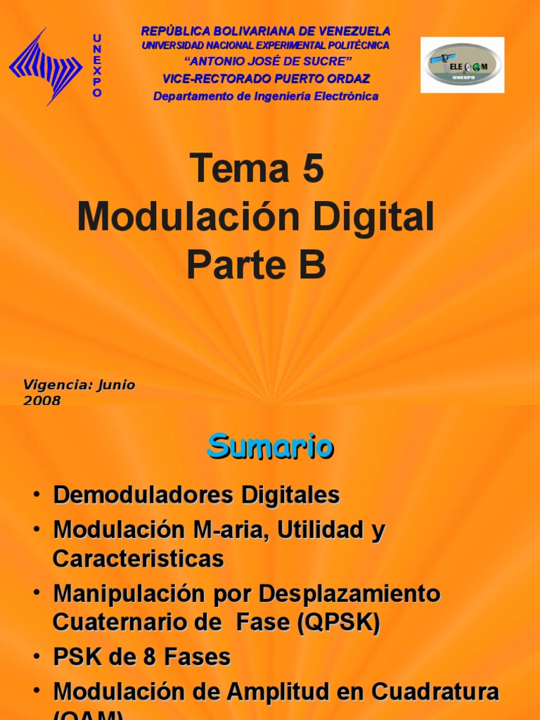 Modulación Digital y QPSK | PDF | Modulación | Protocolos de capa física