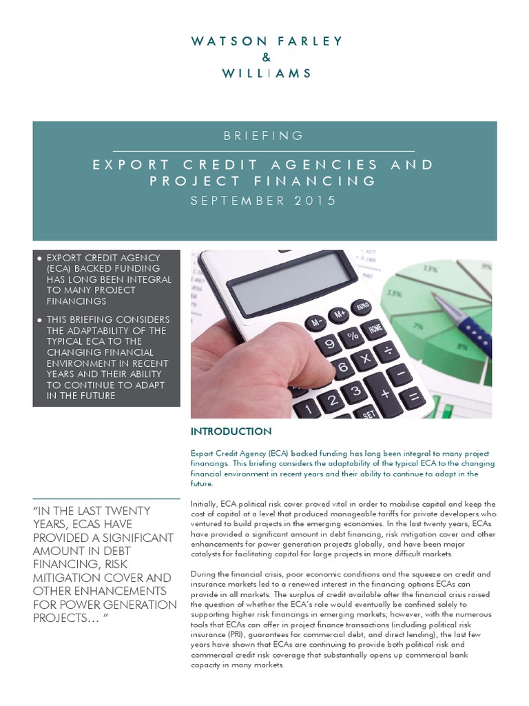 Eca and Project Finance | Download Free PDF | Loans | Banks
