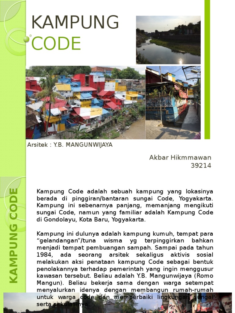 Arsitektur Vernakular Kampung Code | PDF | Ilmu Sosial | Seni