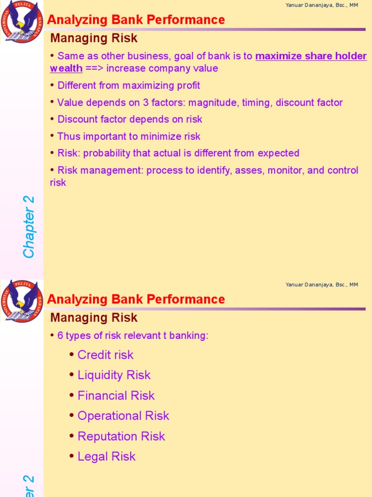 Int Banking CH 2c Managing Risk | PDF | Market Liquidity | Loans