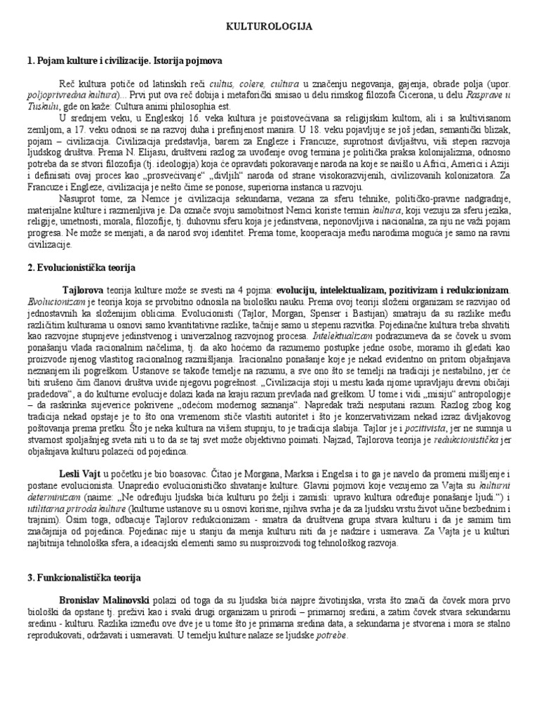 Skripta Iz Kulturologije I Pdf