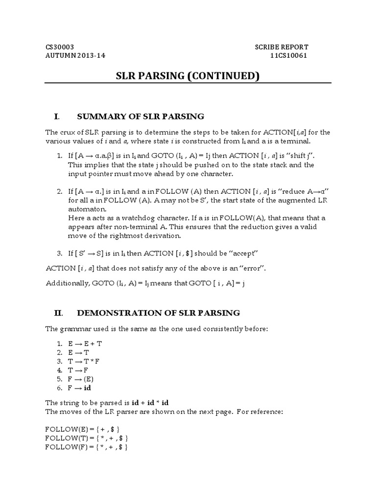 SLR Parser | Download Free PDF | Parsing | Metalogic