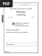Sample Test - Starters - Listening | PDF | University Of Cambridge ...