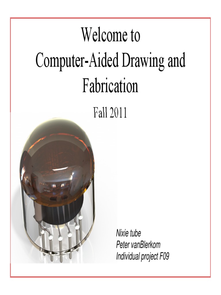 Welcome To Computer-Aided Drawing and Fabrication: Fall 2011 | PDF ...