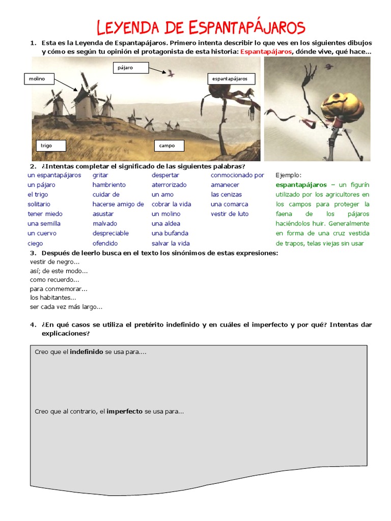 Actividad Con Película El Espantapajaros | PDF | El Cuervo | Ocio