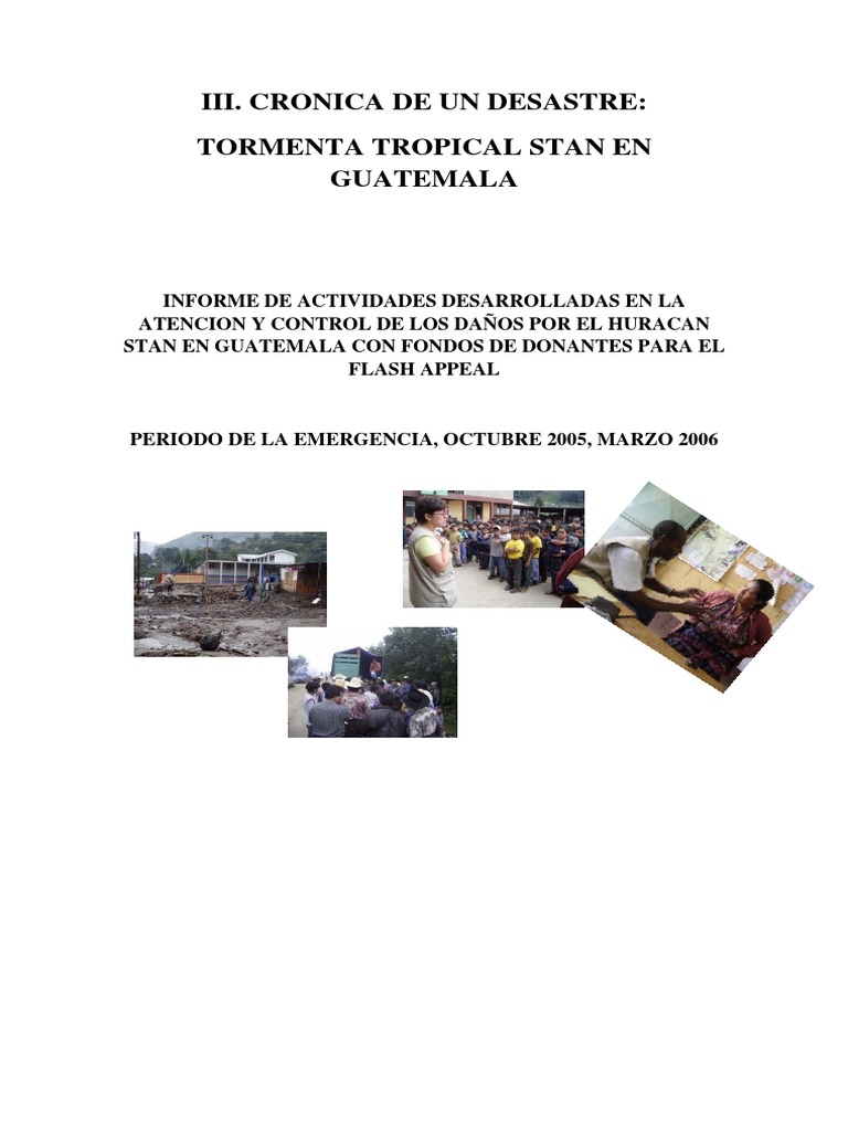 Impacto de la Tormenta Stan en Guatemala | PDF | Organización ...