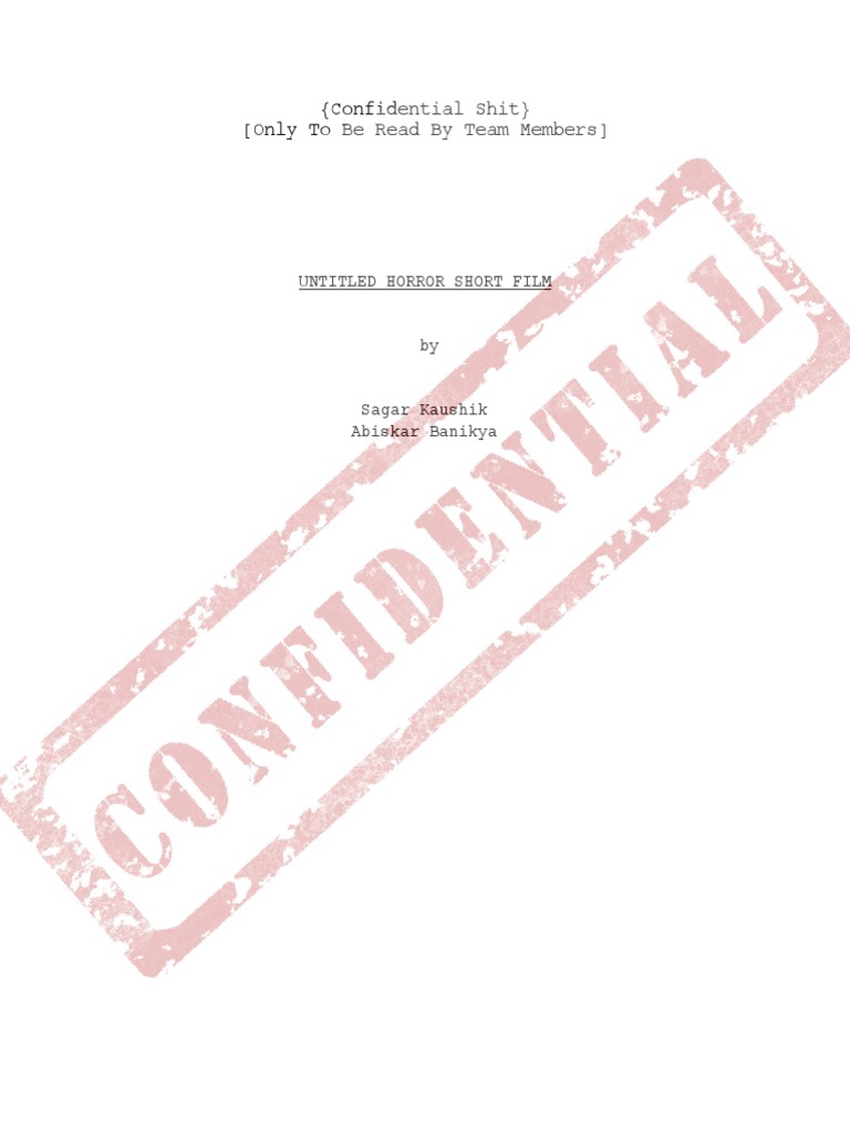 Horror Script - Personal | PDF