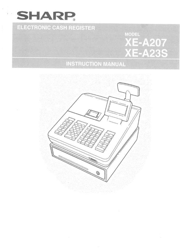 Sharp XE-A207 CR Manual | PDF
