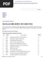 BMTC Bus Routes and Timings Guide | PDF | Transport