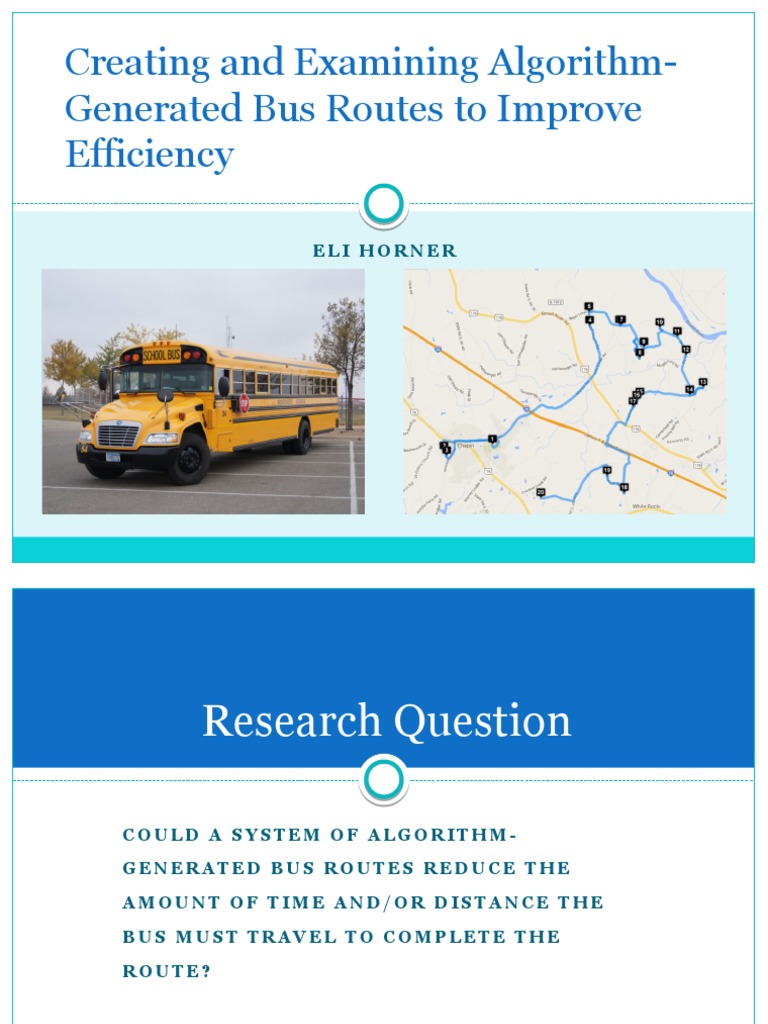 Creating and Examining Algorithm-Generated Bus Routes New | PDF ...