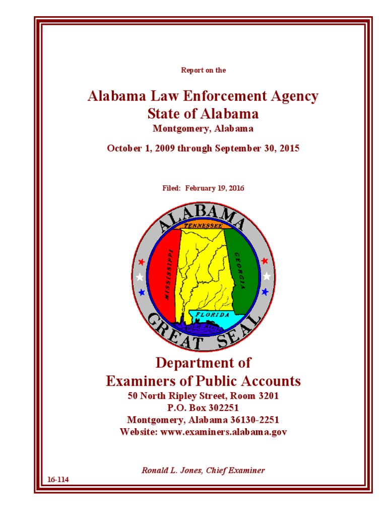 Alabama Law Enforcement Agency Audit Report | PDF