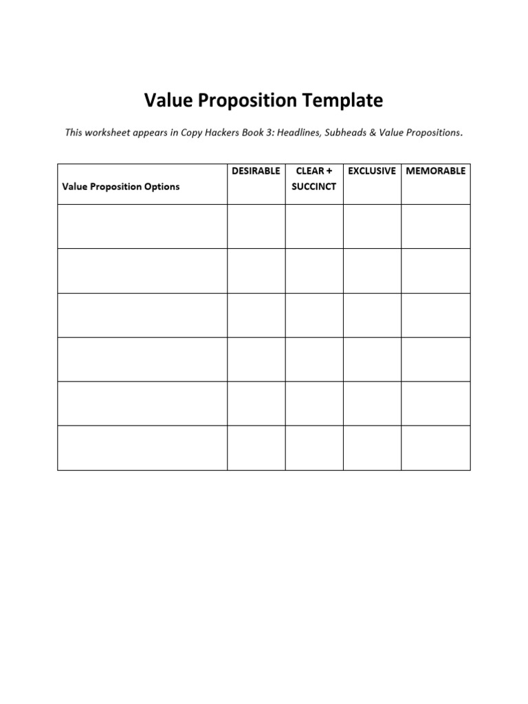 Value Proposition Worksheet Guide | PDF