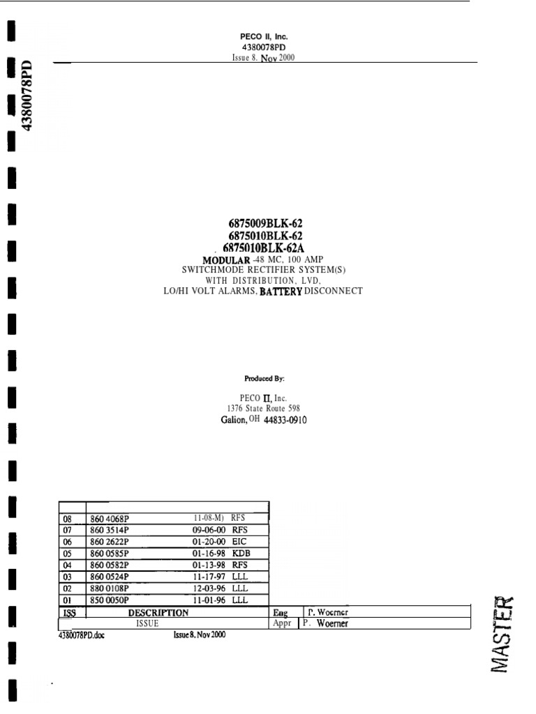 Peco II 6875009BLK-62 Instruction Manual | PDF | Rectifier | Amplifier