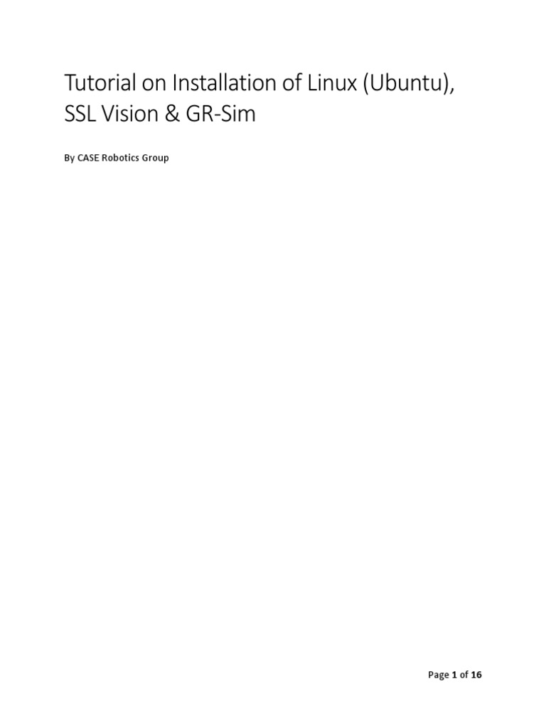 Ubuntu SSL GrSim Manual | PDF | Directory (Computing) | Computer File