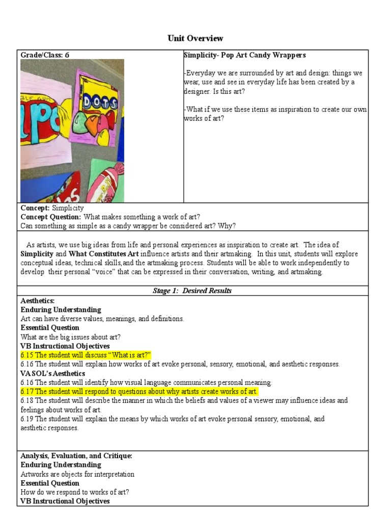 Pop Art Candy Wrappers | PDF | Critical Thinking | Design