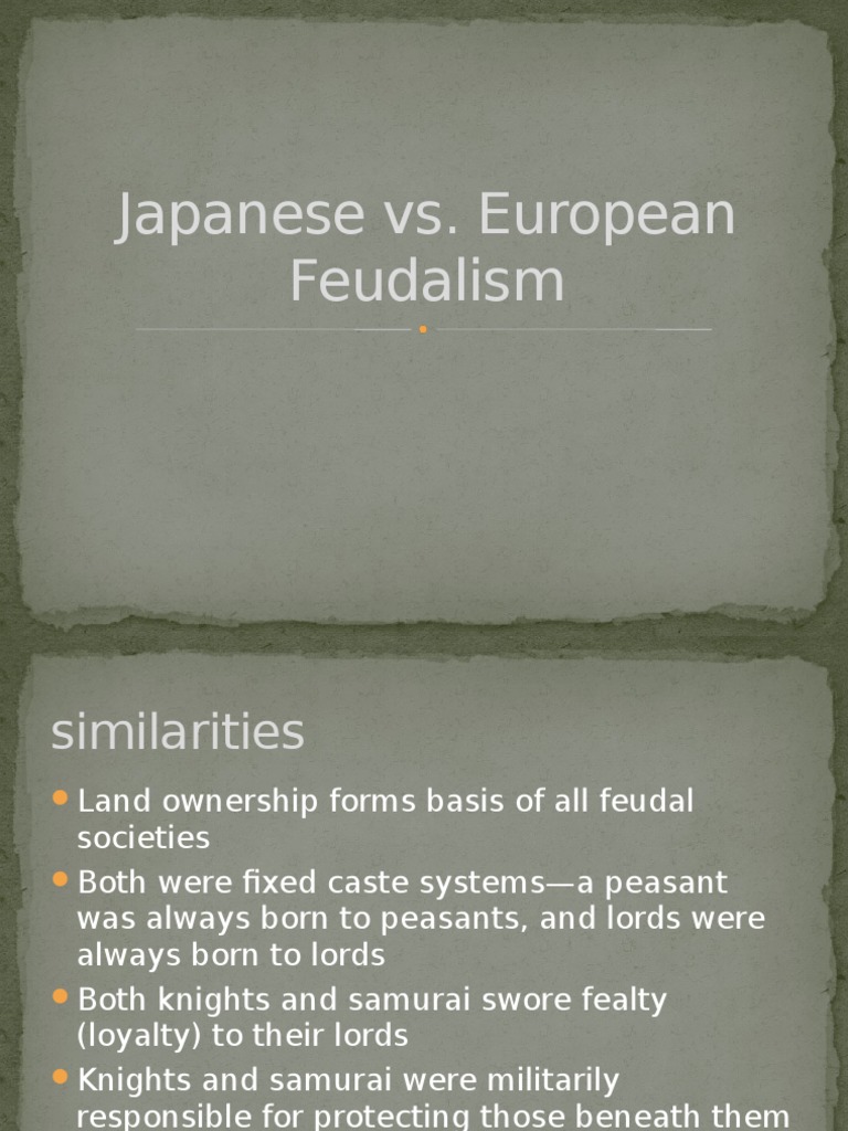 Japanese Vs European Feudalism | PDF