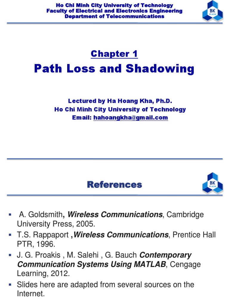 Path Loss and Shadowing in Wireless Communication | PDF | Radio ...