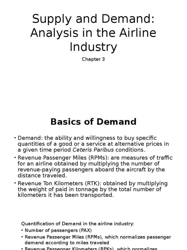 Airline Industry Demand and Supply Analysis | PDF | Demand | Elasticity ...