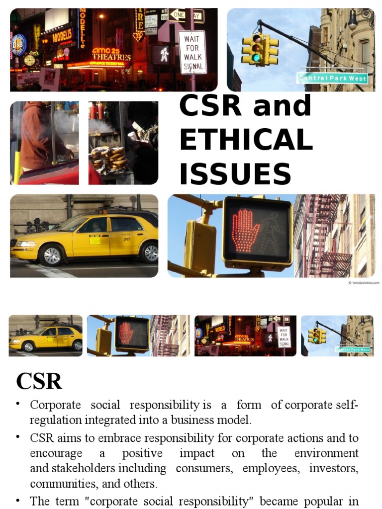 CSR and Ethical Issues | PDF | Corporate Social Responsibility | Social ...