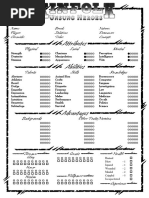 WOD - Werewolf - The Apocalypse - Character Sheet - 2nd Edition | PDF