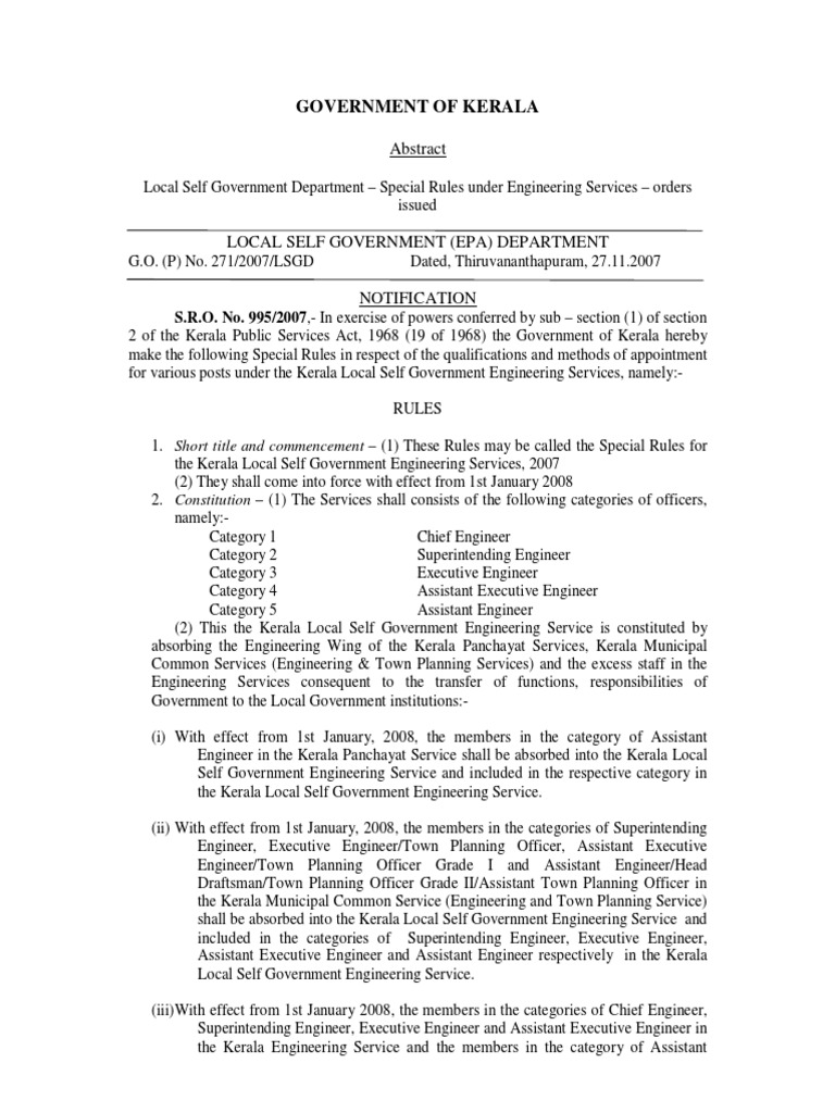 LSGD Engineering Services Special Rules | PDF | Diploma | Academic Degree
