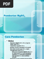Dosis Dan Cara Pemberian Mgso4 | PDF