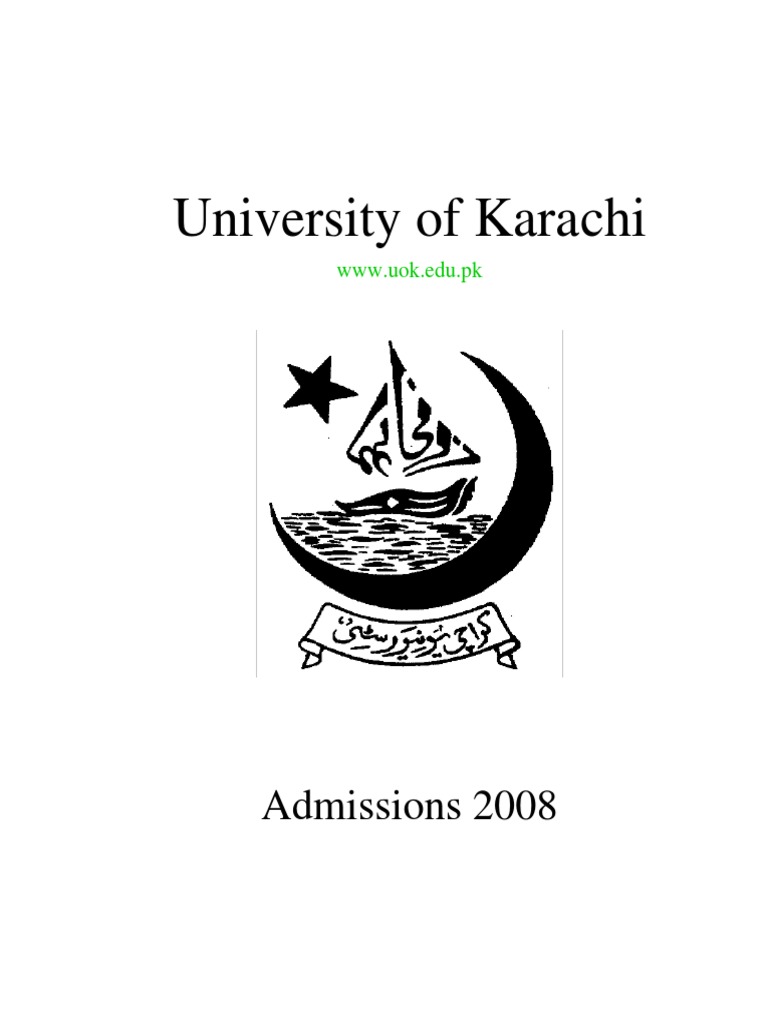 University of Karachi Admission Form | PDF | Bachelor Of Science ...