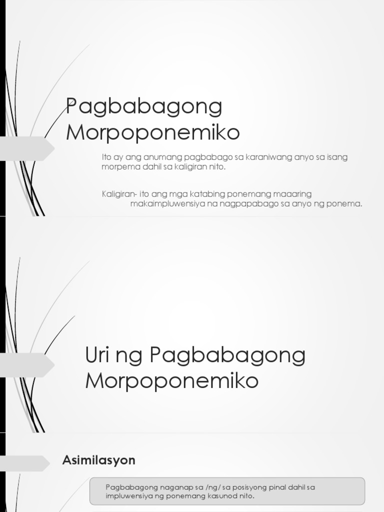 Pagbabagong Morpoponemiko | PDF