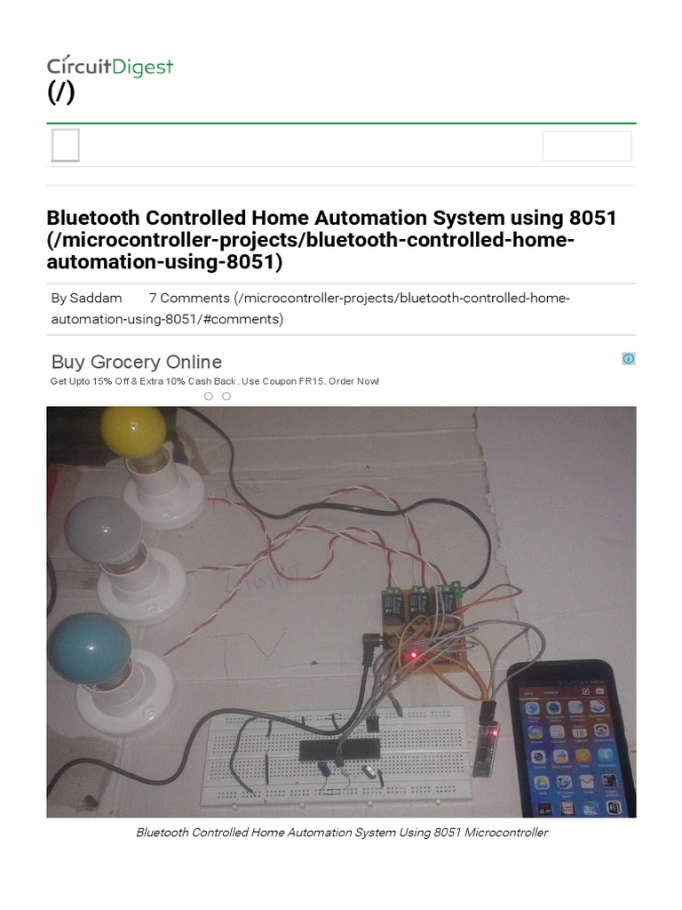 Bluetooth Controlled Home Automation System Using 8051 Microcontroller | PDF | Bluetooth ...