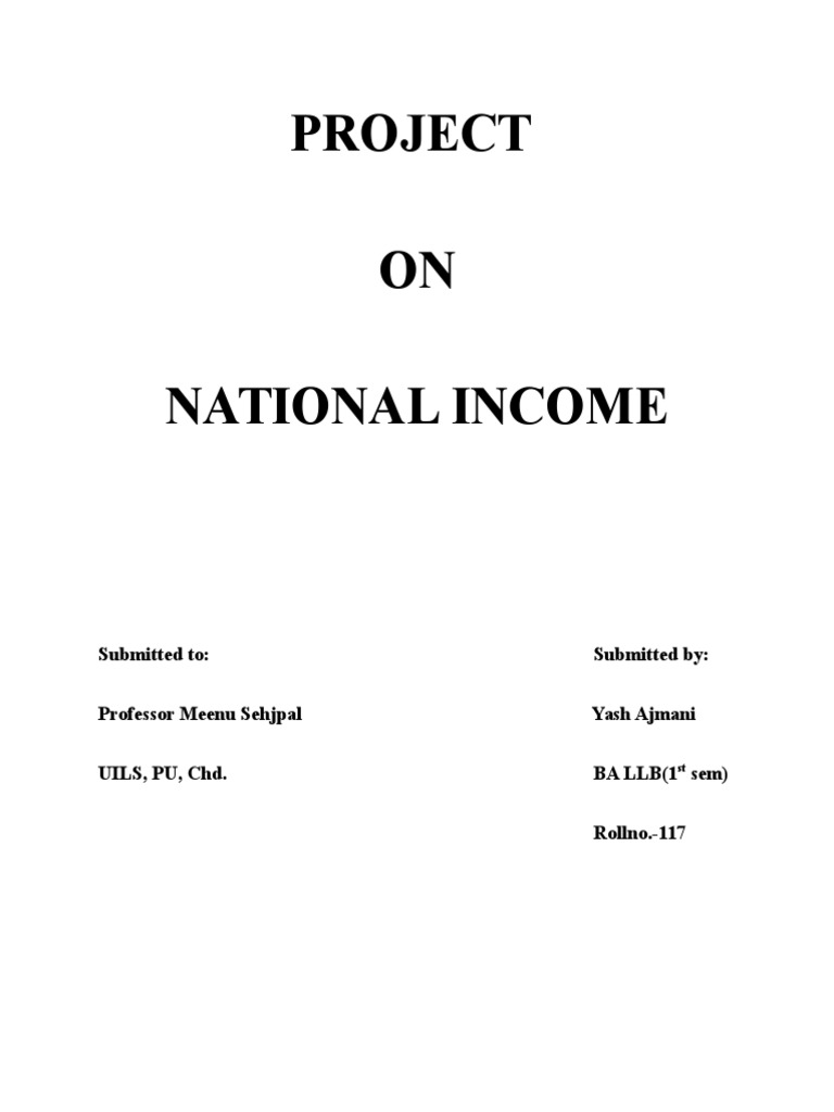 National Income Project | PDF | Value Added | Measures Of National ...
