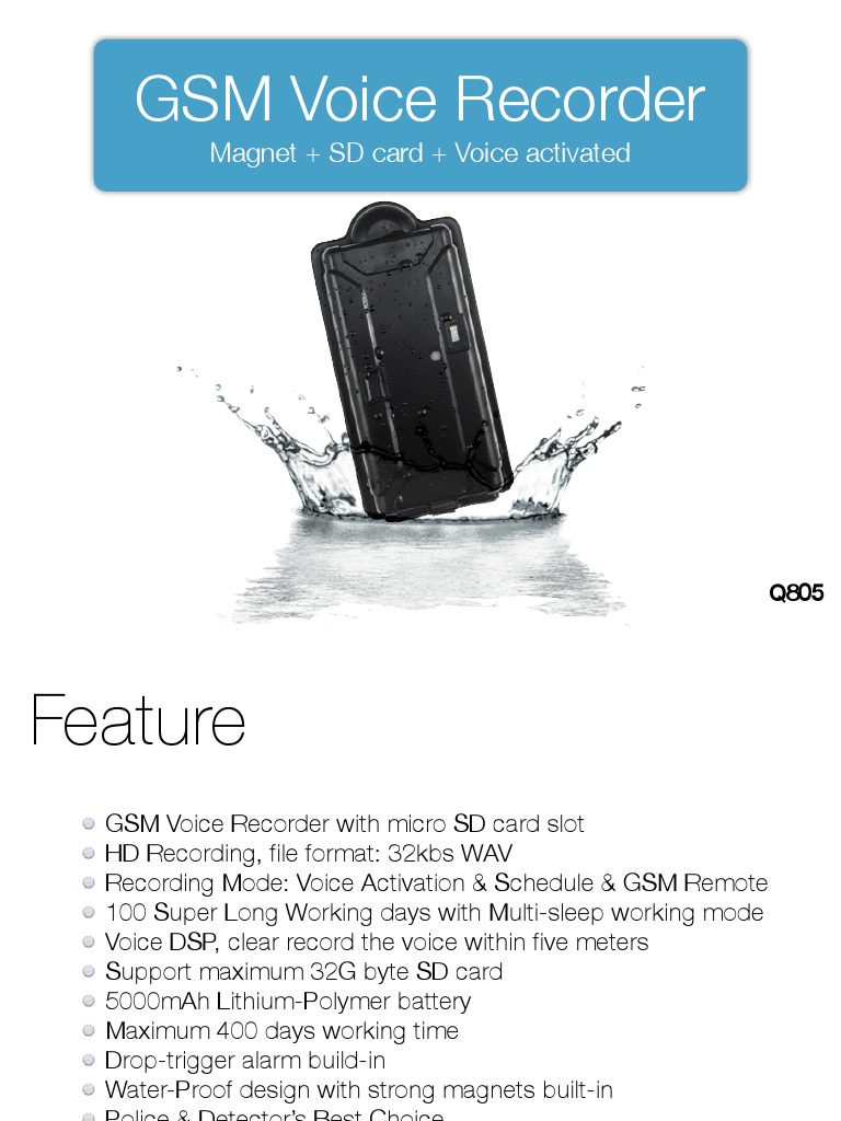 GSM Voice Recorder Series | PDF | Short Message Service | Secure Digital