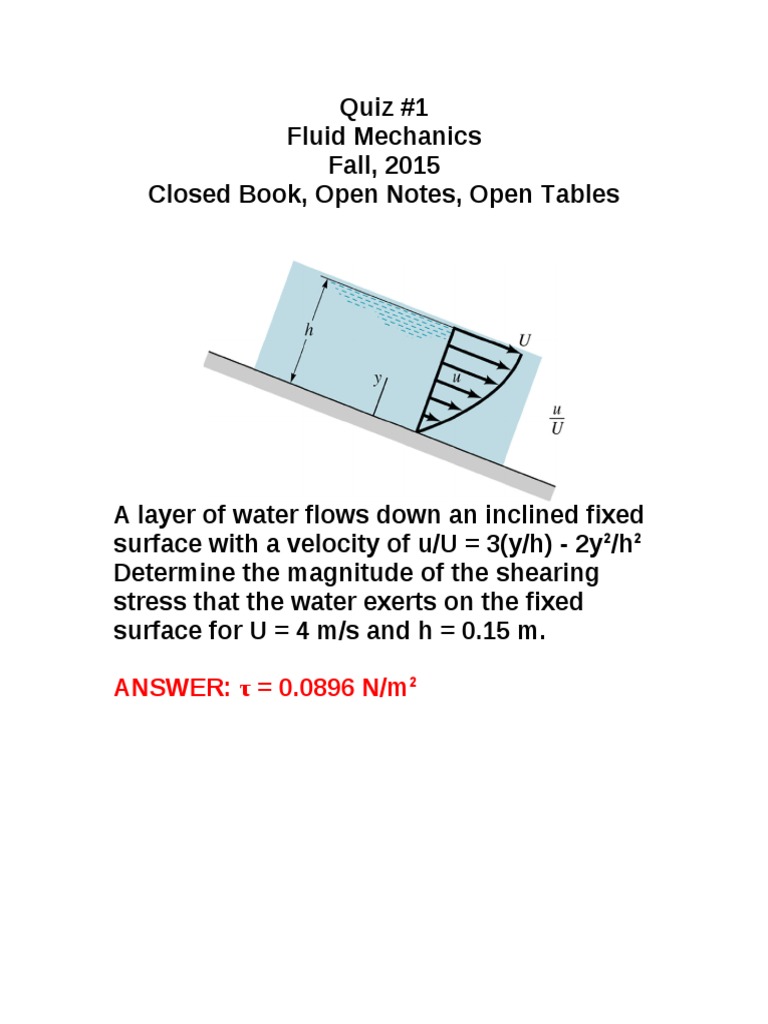 Fluid Mechanics Sample Problems | PDF | Pressure Measurement | Pressure