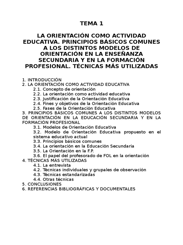 Tema 1 Oposiciones FOL | PDF | Educación Secundaria | Maestros