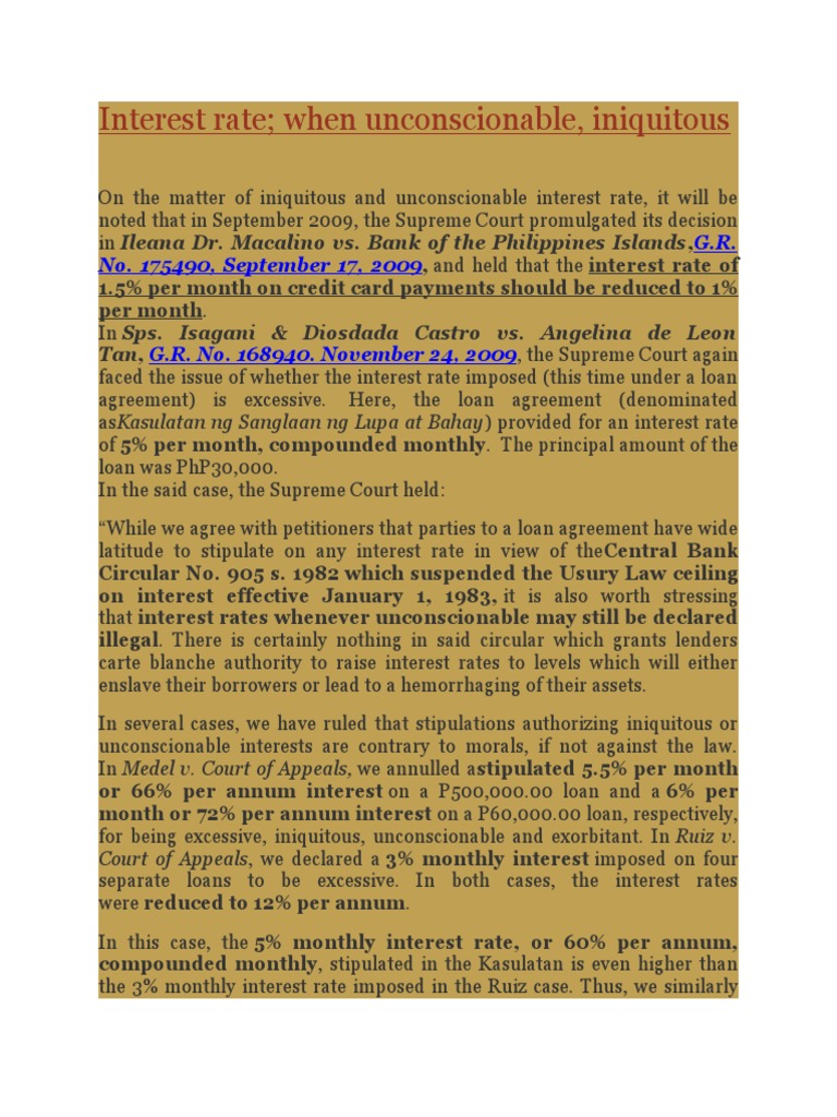 Interest Rate Pdf Interest Loans