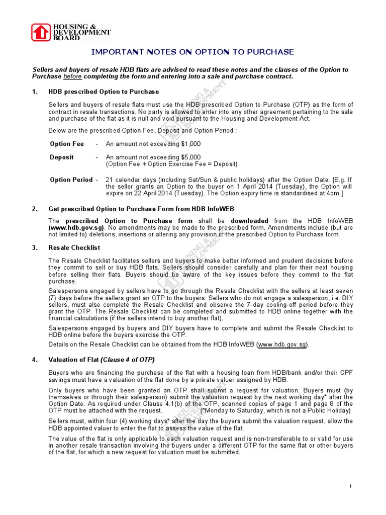 HDB_OTP | Option (Finance) | Sales
