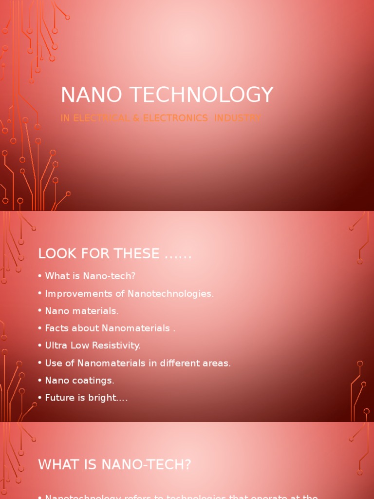 Nano Technology in Electrical Engineering | PDF | Nanotechnology ...