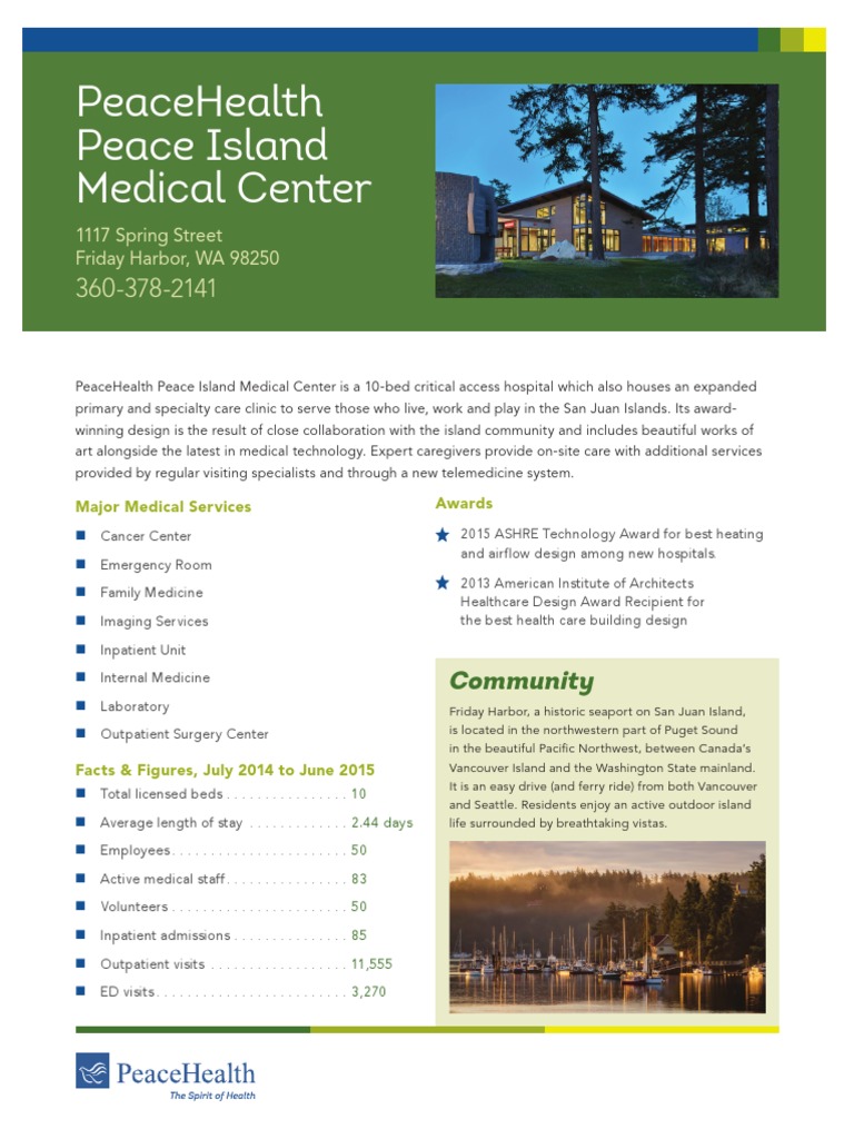 Peacehealth Peace Island Medical Center: Community | PDF | Health ...